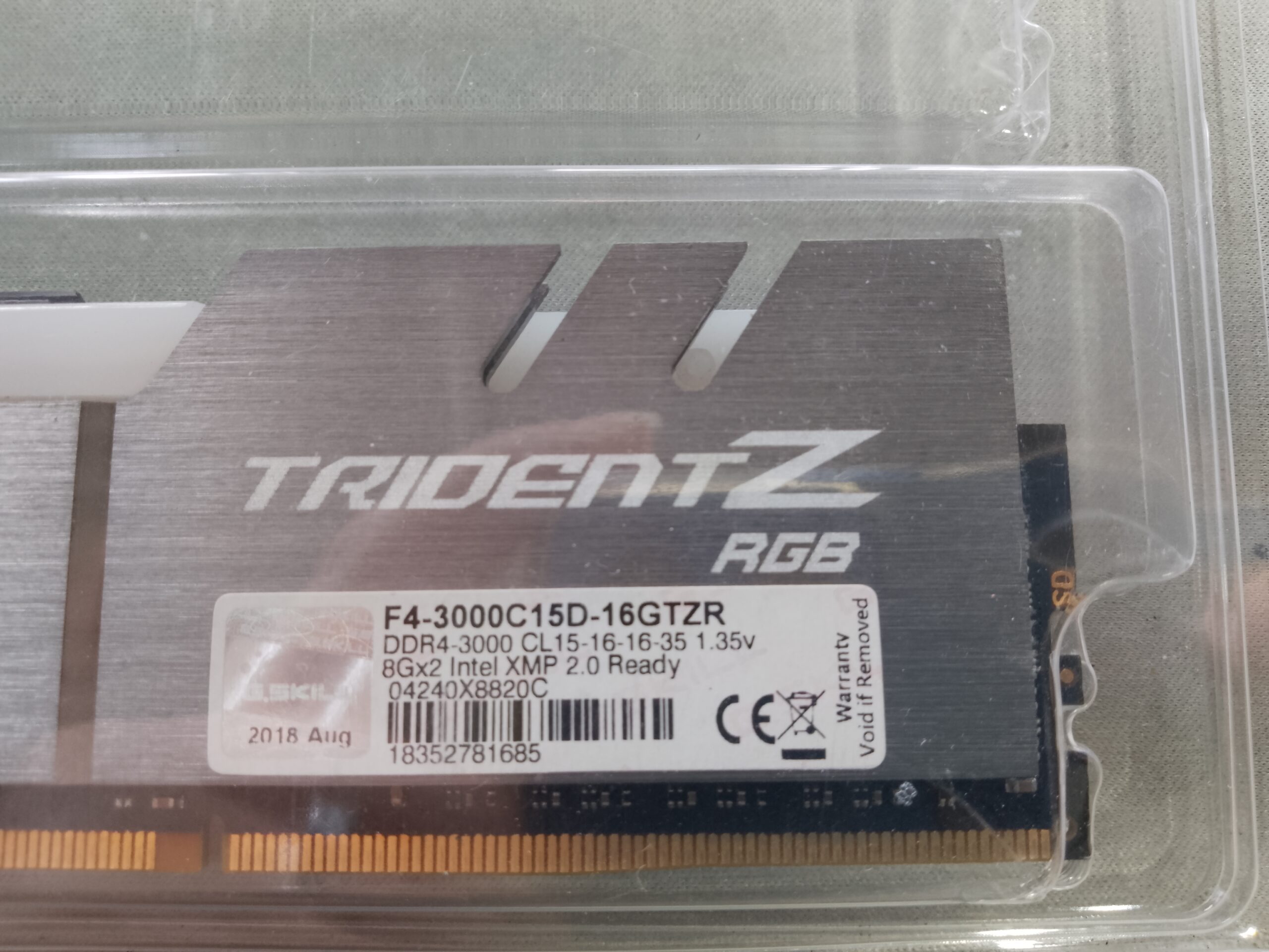 G.Skills Trident z RGB 8GB DDR4 3000 (F4-3000C15D-16GTZR) Ram – USED ...